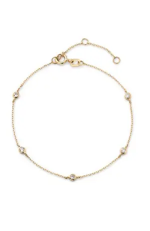 ANA LUISA Diamond Station Bracelet - Gold