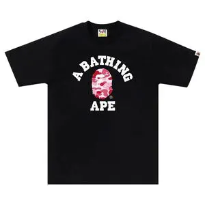 A BATHING APE Abc Camo College Tee - Black