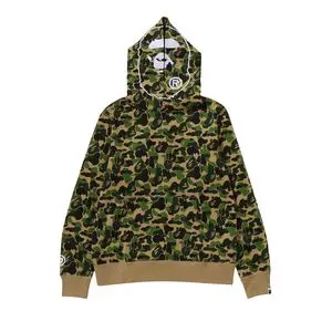 A BATHING APE Abc Camo 2nd Ape Pullover Hoodie - Green