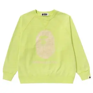 A BATHING APE Overdye Relaxed Fit Crewneck - Yellow