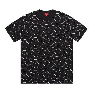 Supreme Scatter Ringer Tee - Black
