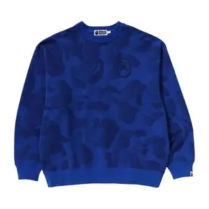 A BATHING APE Ink Camo Ape Head Badge Crewneck