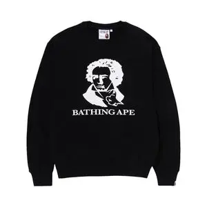 A BATHING APE Classic Bathing Ape Relaxed Fit Crewneck - Black