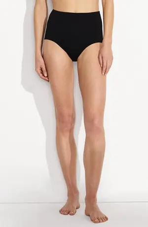 LANDS' END Sculpting Suit Retro High Waisted Bikini Bottom - Black