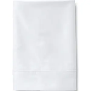 LANDS' END 400 Thread Count Premium Supima Cotton No Iron Sateen Flat Bed Sheet - White