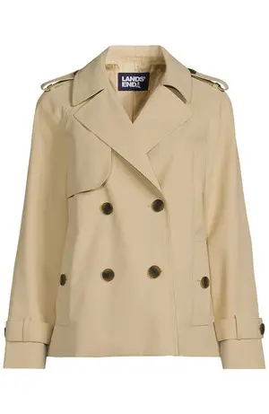 LANDS' END Trench Rain Jacket - Champagne
