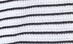 Thom Browne Stripe Short Sleeve Cotton Knit Button-up Shirt
