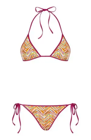 Missoni Reversible Triangle Bikini With Print - Multicoloured