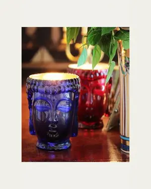 THOMPSON FERRIER 40 Oz Caesonia Buddha Candle - Blue