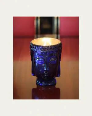THOMPSON FERRIER 40 Oz Caesonia Buddha Candle - Blue