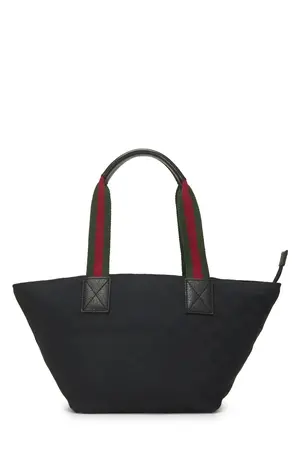 Gucci Gg Canvas Web Soft Zip Tote