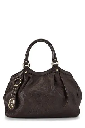 Gucci Guccissima Sukey Tote - Brown