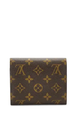 LOUIS VUITTON Monogram Canvas Joey Wallet - Brown