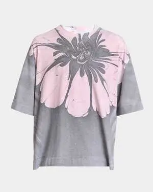 Dries Van Noten Hen Oversized Graphic T-shirt - Gray