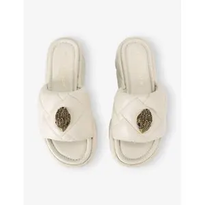 Kurt Geiger Kensington Puff Flatform Leather Sandals - Bone