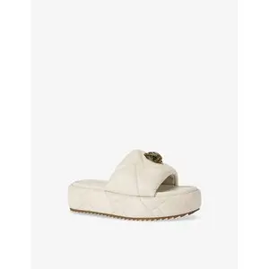 Kurt Geiger Kensington Puff Flatform Leather Sandals - Bone