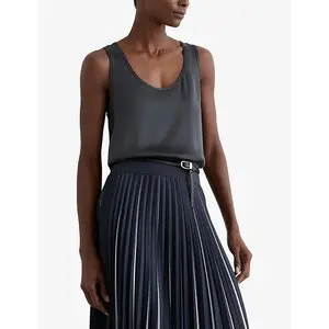 REISS Ruby Sleeveless Top - Navy