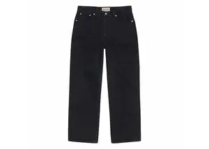 StÜssy Relaxed Fit Denim Jeans - Black