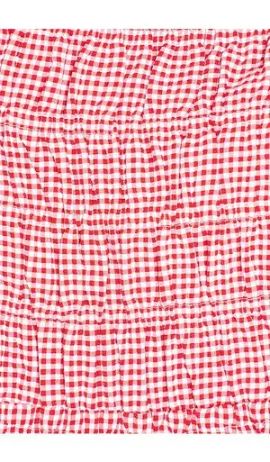 Solid & Striped X Delta Dress - Apple Red Gingham