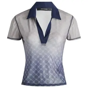 DAILY PAPER Mesh Monogram Polo Top