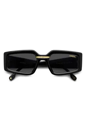 Carrera Eyewear 55mm Square Geometric Sunglasses - Black Gold/ Grey