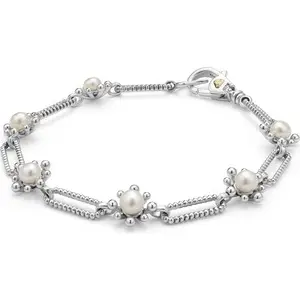 Lagos Sterling And Pearl Bracelet - Silver