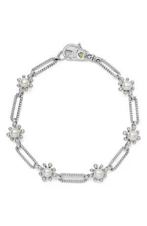 Lagos Sterling And Pearl Bracelet