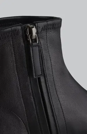 Co Round-toe Leather Bootie