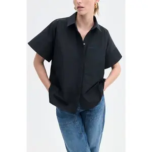 Co Boxy Poplin Shirt - Black