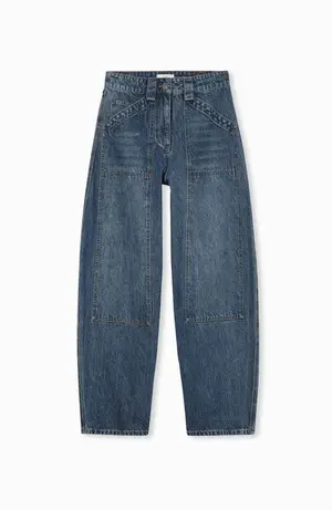 Co High-waist Denim Patch Pocket Jean - Indigo