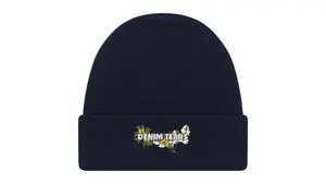 DENIM TEARS Floral Beanie - Navy Blue