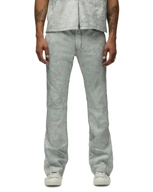 Hudson Jeans Walker Kick Flare Leather Pants