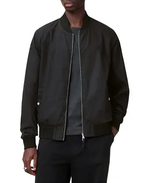 ALLSAINTS Bassett Reversible Bomber Jacket - Black/command Blue