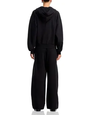 Alexander Wang Rhinestone Drawstring Hoodie