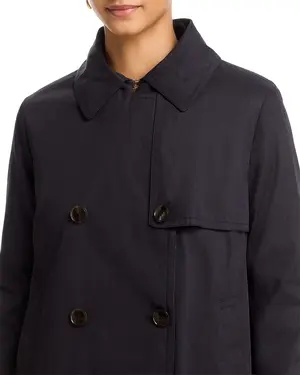Herno Short Trench Coat - Navy