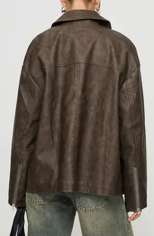 Princess Polly Oversized Faux Leather Jacket