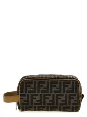 Fendi Small 'ff' Beauty Bag - Brown