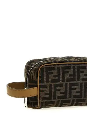 Fendi Small 'ff' Beauty Bag - Brown
