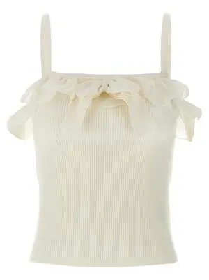 Alessandra Rich Ribbed Camis Tanks For Women