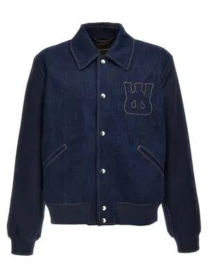 WALES BONNER The Echo Denim Varsity Jacket