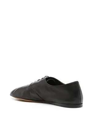 THE ROW Leather Lace-up Shoes - Black