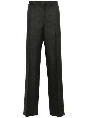 Prada Prince Of Wales Check Cotton Trousers