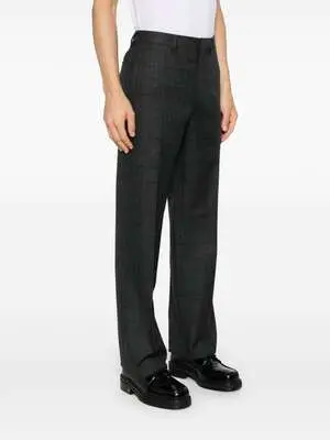 Prada Prince Of Wales Check Cotton Trousers