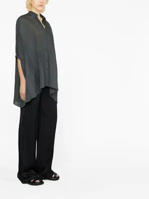 Brunello Cucinelli Striped Cotton-silk Blend Shirt - Grey