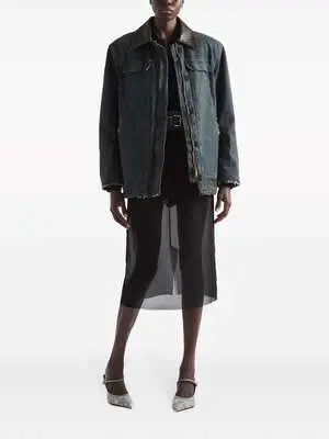 Prada Georgette Midi Skirt