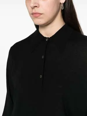 Prada Cashmere Polo Shirt - Black