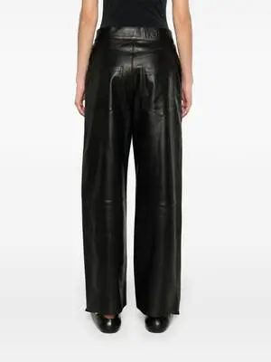Loewe Anagram Baggy Leather Trousers