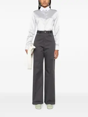 Loewe High-waisted Cotton Trousers
