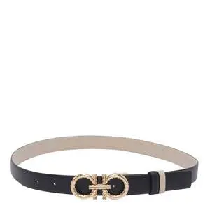 FERRAGAMO Salvatore Ferragamo Gancini Buckle Belt - Black