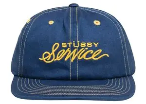 StÜssy Mid Depth Service Strapback - Navy Blue